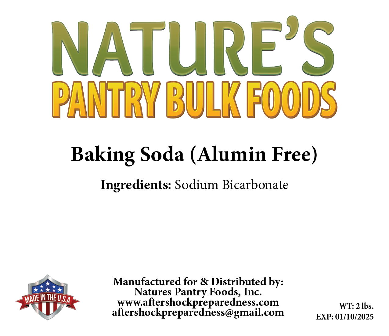 Nature's Pantry Baking Soda | Aftershock Preparedness